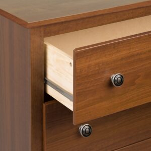 Prepac Sonoma Traditional 6-Drawer Tall Dresser for Bedroom, Functional Bedroom Dresser Chest of Drawers 17.65" D x 23.25" W x 53" H, Cherry, CDC-2354