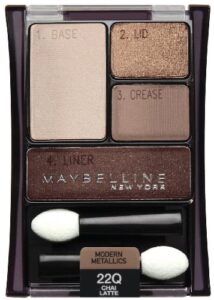 maybelline new york expert wear eyeshadow quads, chai latte 22q, 0.17 ounce