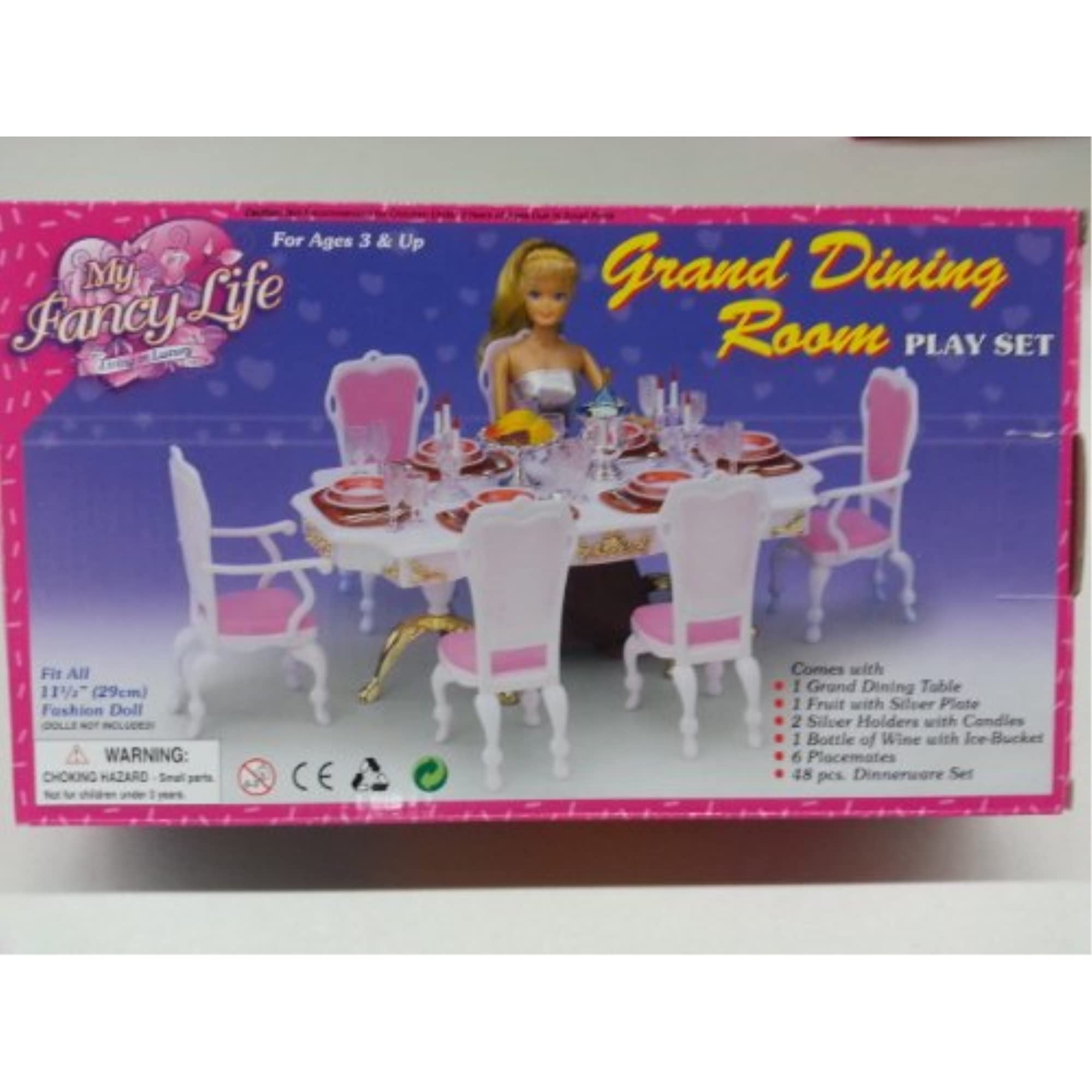 Gloria Doll Sized Grand Dining Room Furniture Accessories