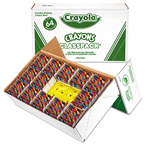 Crayola Crayon Classpack (832 Count), Bulk School Supplies for Classrooms,13 Sets of 64 Crayons, Kids Arts & Crafts Supplies