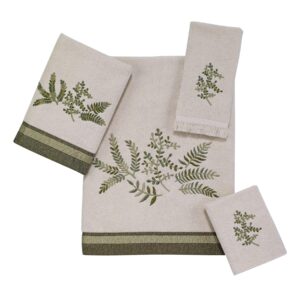 Avanti Linens Greenwood Wash Cloth, Ivory