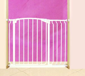 dreambaby chelsea baby safety gate extension - 7 inches wide - white - model f171w