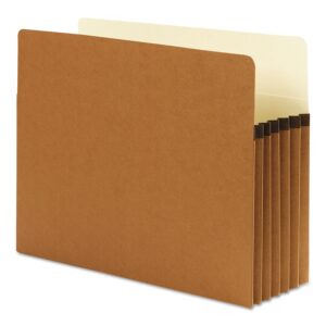 Smead File Pocket, Straight-Cut Tab, 5-1/4" Expansion, Letter Size, Redrope, 10 per Box (73234)