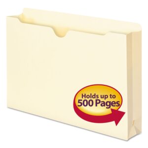 smead file jacket, straight-cut tab, 2" expansion, legal size, manila, 50 per box (76470)