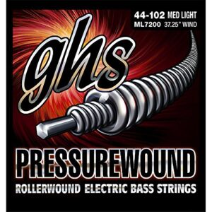 ghs pressurewound bass strings - medium light set (ml7200) - 044-102