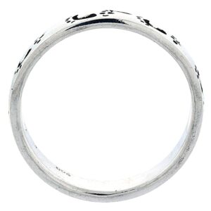 Sterling Silver Footprints In The Sand Stackable Ring 1/8 inch size 7.5