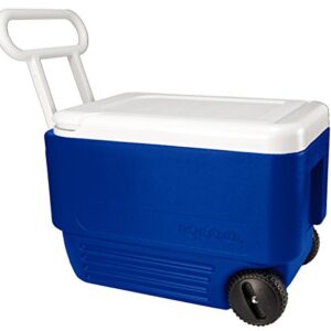 Igloo 38 Quart Wheelie Cooler,blue (22.875”L X 12.875”W X 15.875”H)