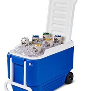 Igloo 38 Quart Wheelie Cooler,blue (22.875”L X 12.875”W X 15.875”H)