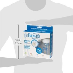 Dr. Brown's Natural Flow Wide-Neck Anti-Colic Baby Bottles - 8oz - 3pk