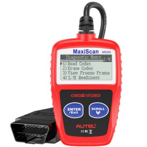 autel obd2 scanner 2023 newest ms309 automotive check engine code reader, check emission monitor status, can diagnostic scan tool for all obdii protocol vehicles after 1996