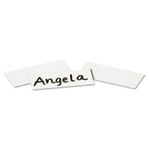 quartet magnetic strips, 7/8-inch x 2-inch, rewritable, white, 25 per pack (mws)