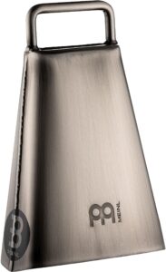 meinl percussion handheld cowbell with holder, 6 1/4" hand brushed steel — not made in china — low pitch, 2-year warranty (stb625ha-cb)