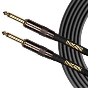 mogami gold speaker-03 amplifier-to-cabinet speaker cable, 1/4" ts male plugs, gold contacts, straight connectors, 3 foot