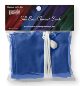 hodge silk bass clarinet swab - blue