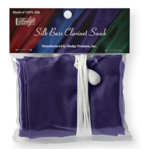 hodge silk bass clarinet swab - purple