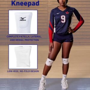 Mizuno LR6 Volleyball Kneepad, White, Medium