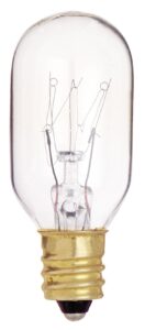 satco s4718 130v candelabra base 15-watt t7 light bulb, clear