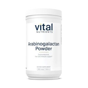 vital nutrients arabinogalactan powder | vegan supplement to support gi health, liver, and immune support* | gluten, dairy and soy free | non-gmo | 300 grams