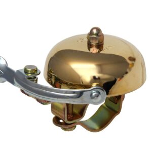 Crane Bike Bell, Brass, Suzu Bicycle Bell, Made in Japan for City Bikes, Cruisers, Road Bikes or MTB, Fits Bars diameters 22.2 to 26.0mm