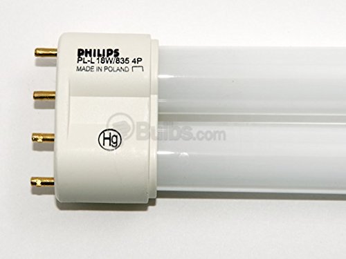 Philips Lighting 359323 PL-L Linear Compact Fluorescent Lamp 18 Watt 4-Pin 2G11 Base 1200 Lumens 82 CRI 3500K White