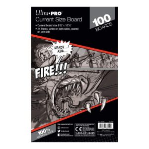 ultra pro comic series current boards 1 pack 6.75 x 10.5 24pt (100 total) - 80250