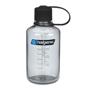 nalgene tritan narrow mouth bpa-free water bottle, gray, 16 oz