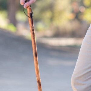 SE Survivor Series Hand Carved Flower Hiking/Walking Stick, 40" - WS630-40