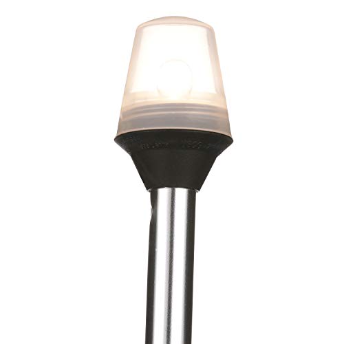 Attwood 7100A7 Stowaway Light with Plug-in Base, 24-Inch-Long Pole, 2-Mile 360-Degree Illumination for Boats Up to 65.6 Feet