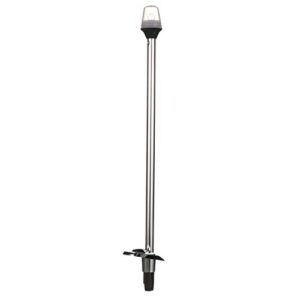 Attwood 7100A7 Stowaway Light with Plug-in Base, 24-Inch-Long Pole, 2-Mile 360-Degree Illumination for Boats Up to 65.6 Feet