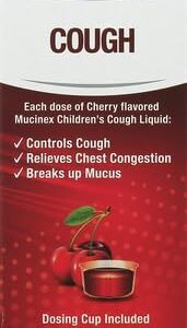 Mucinex Children's Cough Relief Liquid, Cherry, 4oz