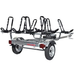 malone auto racks microsport 4-boat foldaway-j kayak trailer package