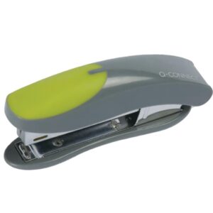 Q Connect No10 Softgrip Mini Stapler, Green/Grey