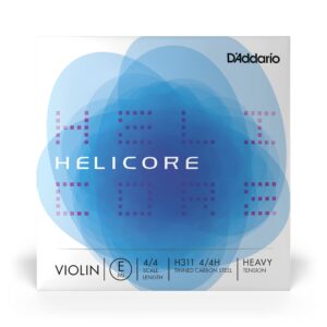 d'addario orchestral - helicore 4/4 size violin string - plain steel e string - h311 4/4h - e string only - heavy tension