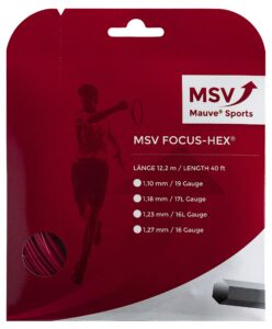 msv unisex's focus-hex string set-red, 1.27 mm