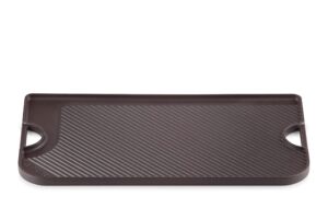 le creuset enameled cast iron giant reversible grill/griddle, 10" x 18.5", licorice