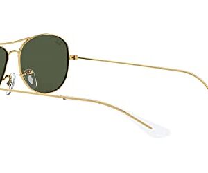 Ray-Ban Men's RB3362 Cockpit Aviator Sunglasses, Gold/G-15 Green, 56 mm