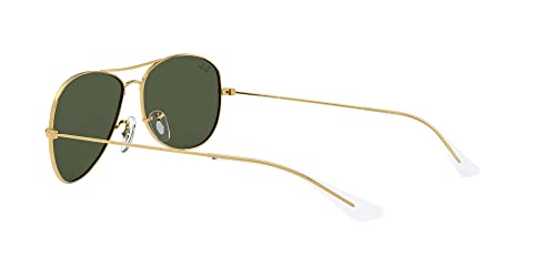 Ray-Ban Men's RB3362 Cockpit Aviator Sunglasses, Gold/G-15 Green, 56 mm