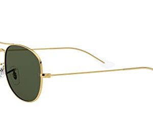 Ray-Ban Men's RB3362 Cockpit Aviator Sunglasses, Gold/G-15 Green, 56 mm