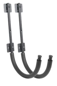 seattle sports kayak wall cradle hooks - heavy duty wall mount hanger rack for kayaks and paddle boards - 200lb capacity , black