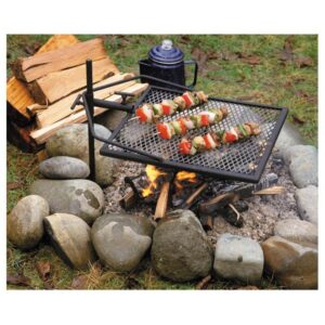 adjust-a-grill camping grill - makes outdoor cooking easier and safer