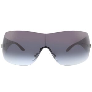 Versace VE 2054 10008G Silver Plastic Shield Sunglasses Grey Gradient Lens