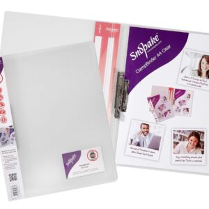 Snopake 12772S A4 Clamp Binder with 100 Sheet Capacity - Clear