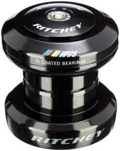 ritchey wcs logic threadless bike headset - 1-1/8" steerer diameter, threadless, aluminum, titanium/ceramic sealed cartridge bearings, for mountain, road, cyclocross, gravel, and adventure bikes