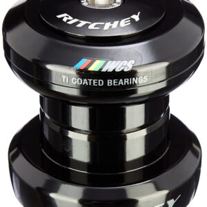 Ritchey WCS Logic Threadless Bike Headset - 1-1/8" Steerer Diameter, Threadless, Aluminum, Titanium/Ceramic Sealed Cartridge Bearings, for Mountain, Road, Cyclocross, Gravel, and Adventure Bikes