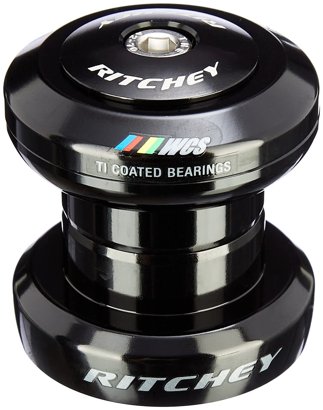 Ritchey WCS Logic Threadless Bike Headset - 1-1/8" Steerer Diameter, Threadless, Aluminum, Titanium/Ceramic Sealed Cartridge Bearings, for Mountain, Road, Cyclocross, Gravel, and Adventure Bikes