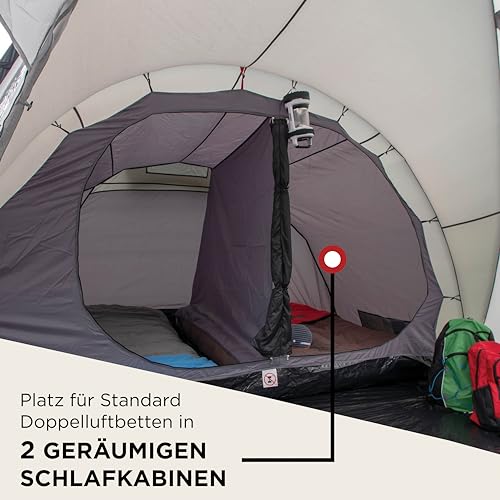 Coleman Waterfall 5 Deluxe family tent, 5 Man Tent with Separate Living and Sleeping Area, Easy to Pitch, 5 Person Tent, 100 Percent Waterproof HH 3000 mm, One Size