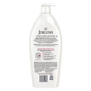 Jergens Original Scent Dry Skin Lotion, Body and Hand Moisturizer for Long Lasting Skin Hydration, with HYDRALUCENCE blend and Cherry Almond Essence, 32 Ounce