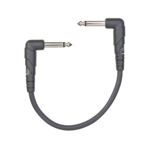 D’Addario Accessories Classic Series Guitar Patch Cables - Guitar Pedal Cable with ¼ Inch Ends - Durable & Reliable - Instrument Cable for Pedalboards - Right Angle - 0.5 feet - 3 Pack