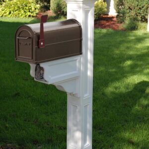 Mayne 5846-WH Charleston Plus Mail Post, 26x9, White