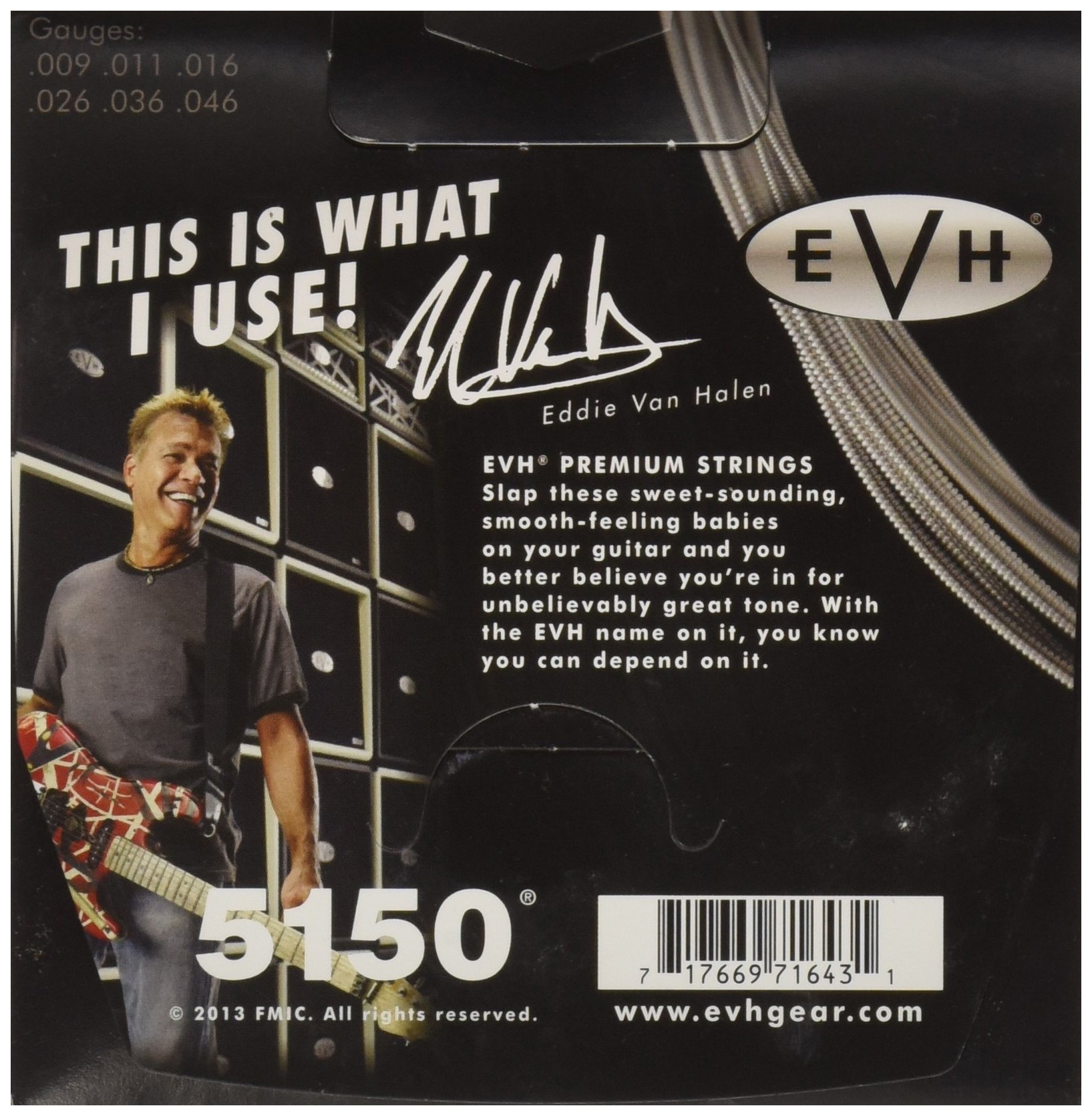 Fender EVH Premium Electric Guitar Strings .009 - .046